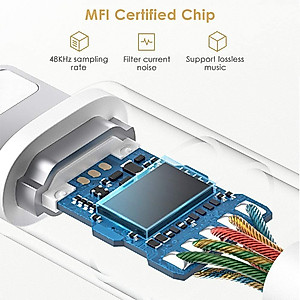 Apple MFi Certified 2 Pack Headphone Adapter for iPhone Connects Lightning to 3.5mm Dongle Auxiliary Audio Splitter Cable Adapter Compatible with iPhone 8 11 12 X XR XS Support All iOS System