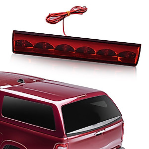 GRAND ORANGE LED New Truck cap Compatible with Topper, Leer, ARE,CENTURY Clear Third Brake Light Mount 3rd Brake Lamps