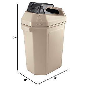 Commercial Zone CanPactor 30-Gallon Recycling Container w/ Can Crusher(Open Box)