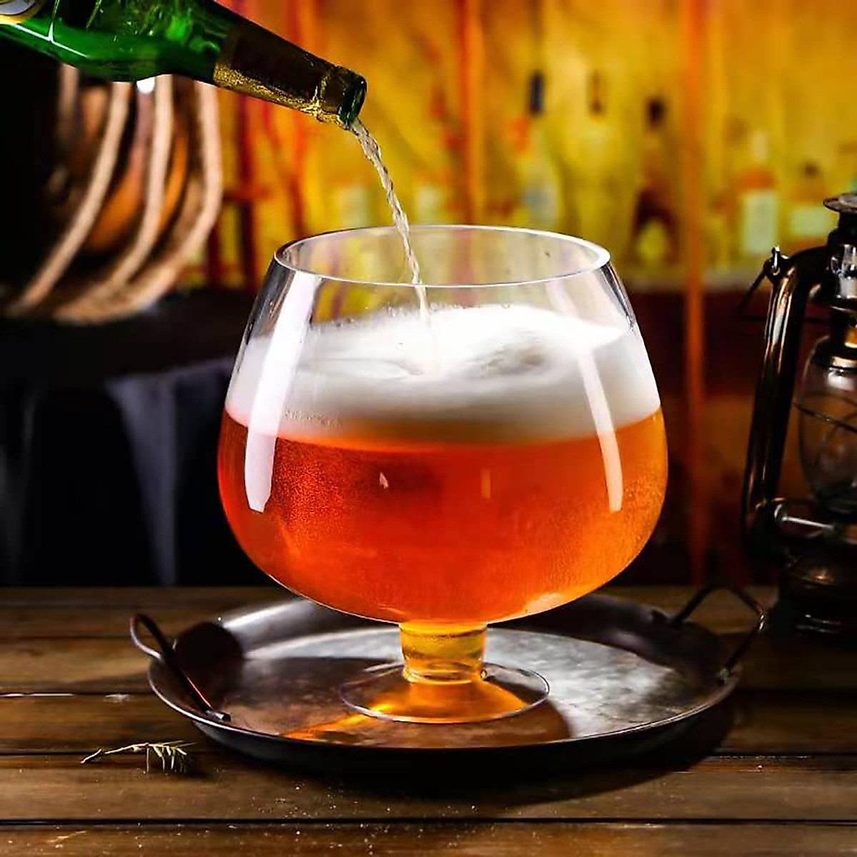 4000ml Super Big Wine Glass Extra-huge Brandy Glass Large Capacity Crystal Glass for Bar Party Wedding Family Dinner (4000ml/135.2oz)