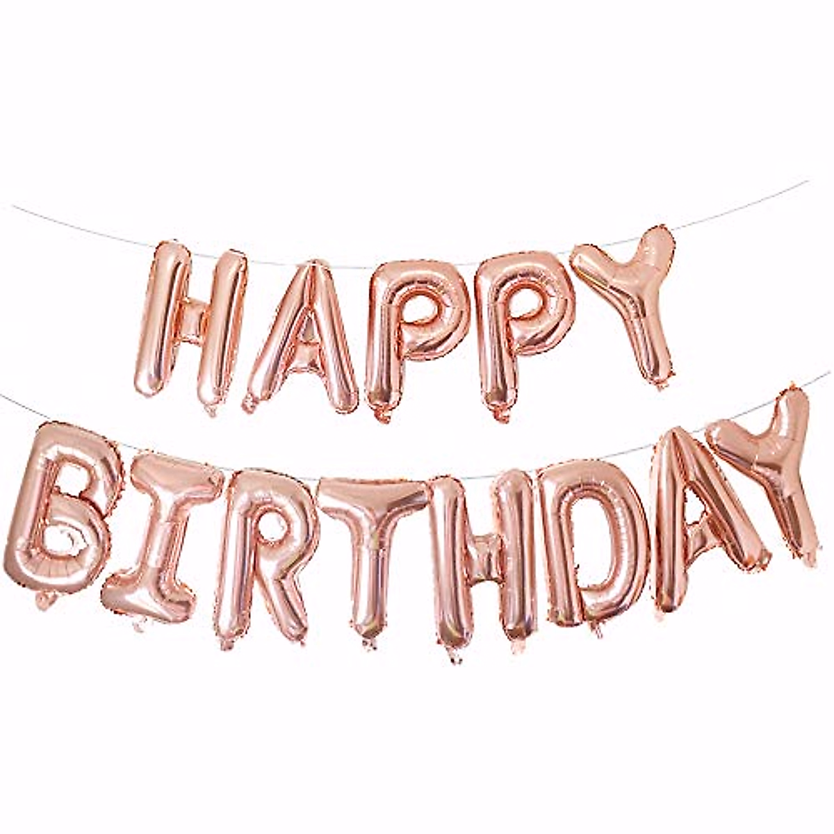 Rose Gold Sweet 16th Birthday Party Supplies Balloons for Girls|Boys-Happy Birthday Balloons Banner-Prefilled Rose Gold Confetti Metallic as Photo Booth Props