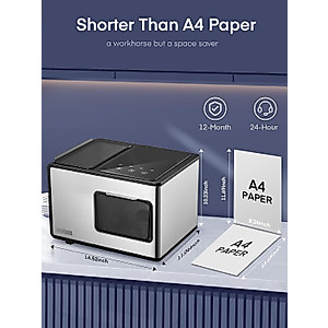 Nugget Ice Maker Countertop, 45lbs/24H, Pebble Ice Maker with Soft Chewable Ice, Self Cleaning Sonic Ice Machine, Stainless Steel, Touch Screen, Compact Design for Home Office Party - Silver