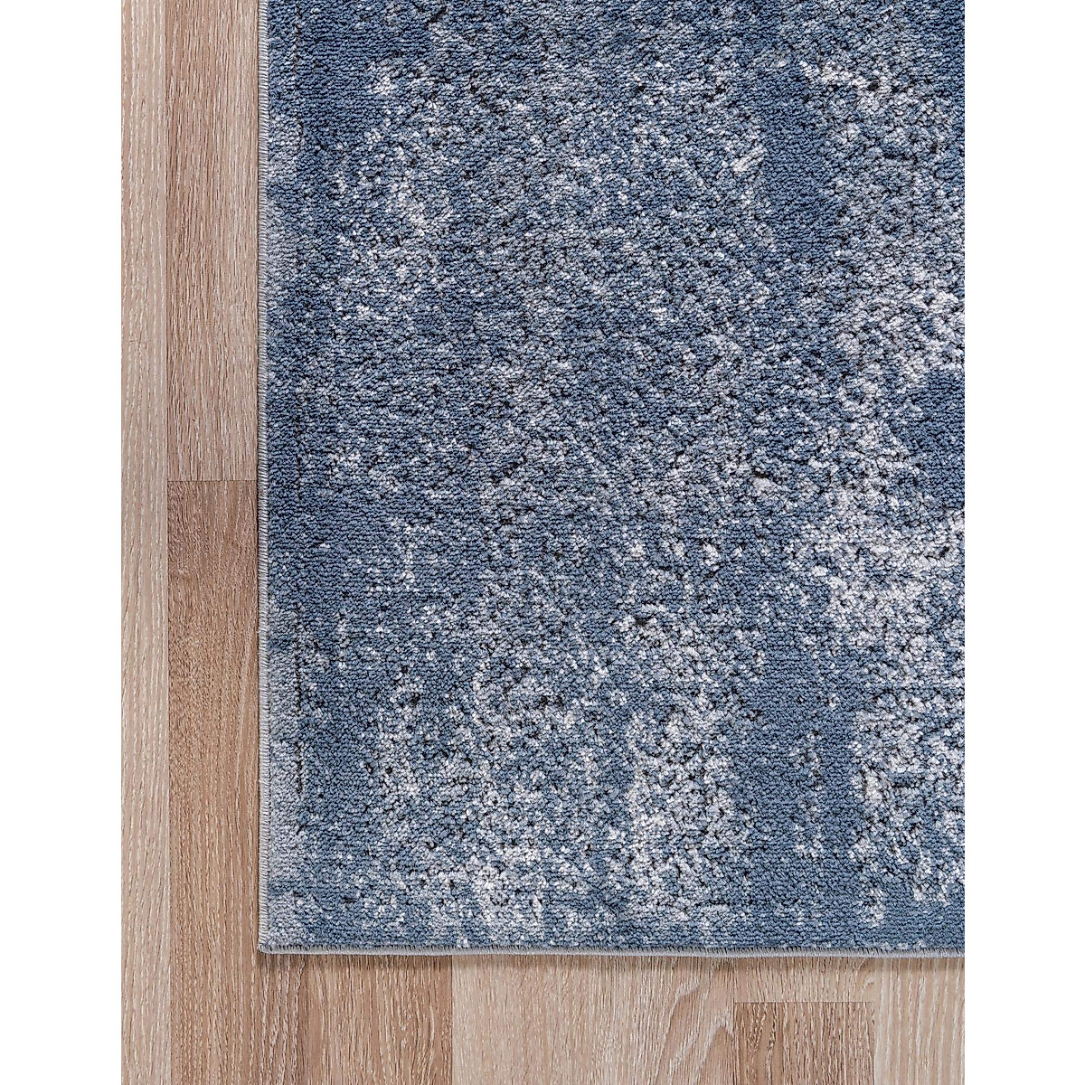 Rugs.com Oregon Collection Rug – 5' x 8' Blue Low-Pile Rug Perfect for Living Rooms, Large Dining Rooms, Open Floorplans