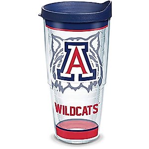 Tervis Made in USA Double Walled University of Arizona Wildcats Insulated Tumbler Cup Keeps Drinks Cold & Hot, 24oz, Tradition
