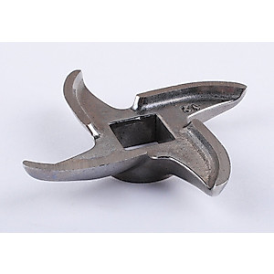 2 Pack #12 Meat Grinder Blade Stainless Steel Knife Cutter Replacement for Grinders, Please check the size and shape