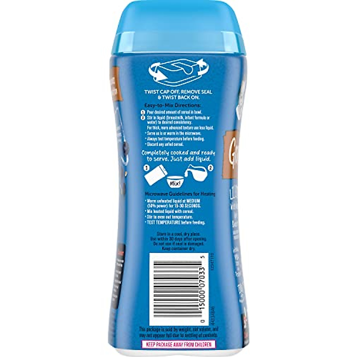 Gerber Lil' Bits Baby Cereal, 8 Ounce (Whole Wheat Apple Blueberry)