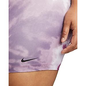 Nike One Women's Mid-Rise 7" Tie-Dye Bike Shorts (Plus Size) (Amethyst Wave, 3X)