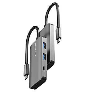 Juiced Systems QuadHUB Power - USB-C Generation 2 10Gbps 100 Watt Power Delivery Hub - 2X USB-C 10Gbps Ports - 2X USB-A 10 Gbps Ports