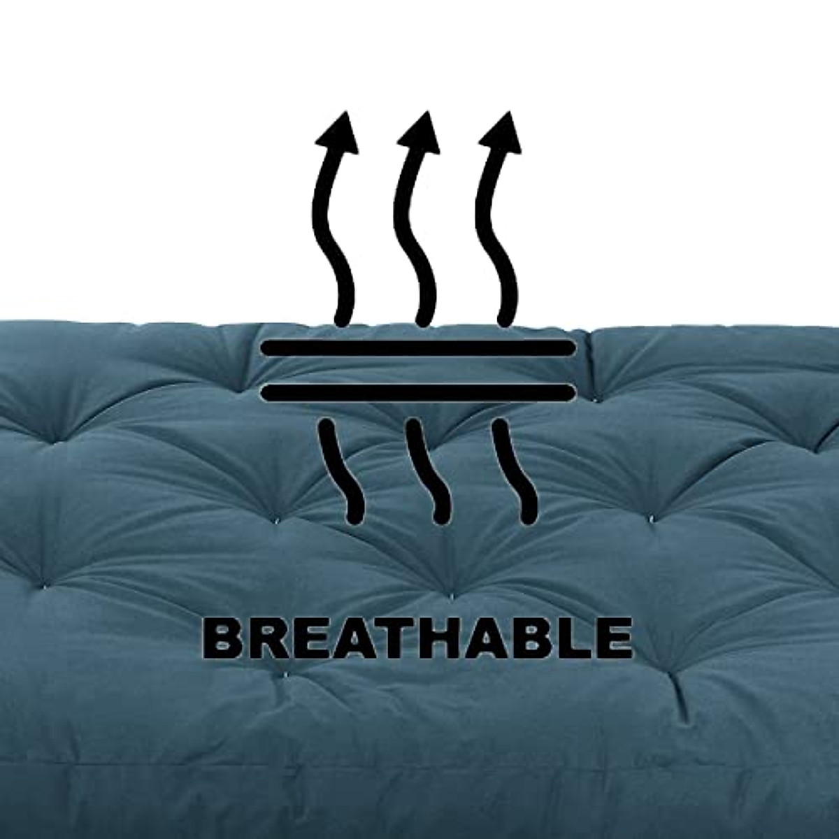 Trupedic Poly Solid Full Futon Mattress, 8-inch, Dusty Blue