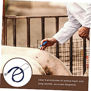 Balacoo Farm Stethoscope Convenient Stethoscope Animals Stethoscope Sturdy Stethoscope Vet Stethoscope Stainless Stethoscope Livestocks Lightweight Stethoscope Sheep Stethoscope