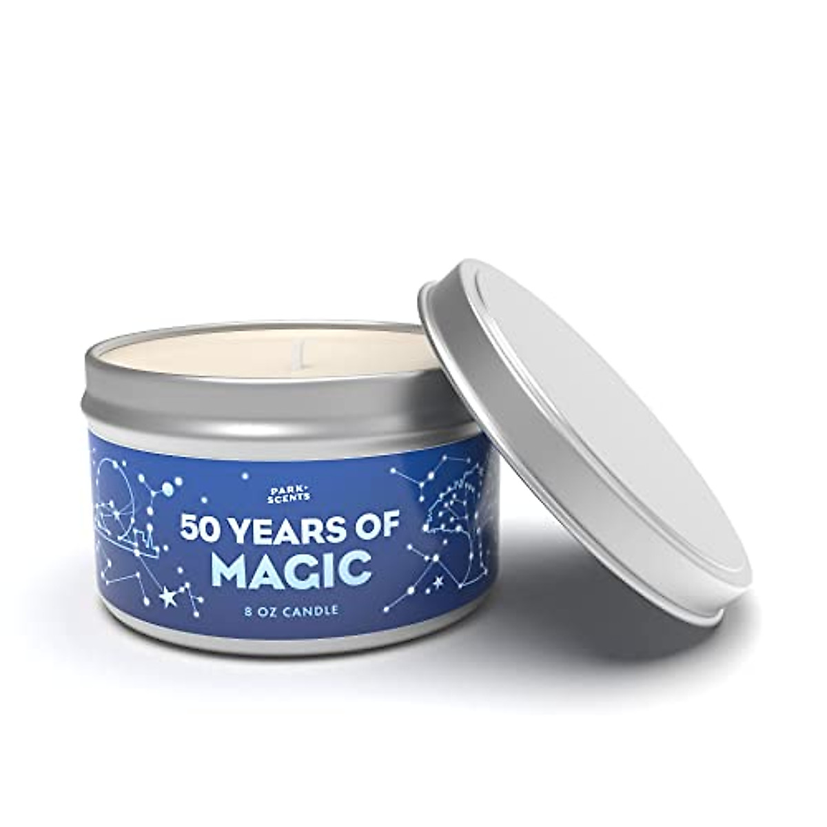 Park Scents 50 Years of Magic Candle - Beautiful Smell Used at Most Hotels Celebrating Disney 50th Anniversary - Super Accurate - Handmade in The USA - Vegan and Cruelty-Free | 8 oz. Tin