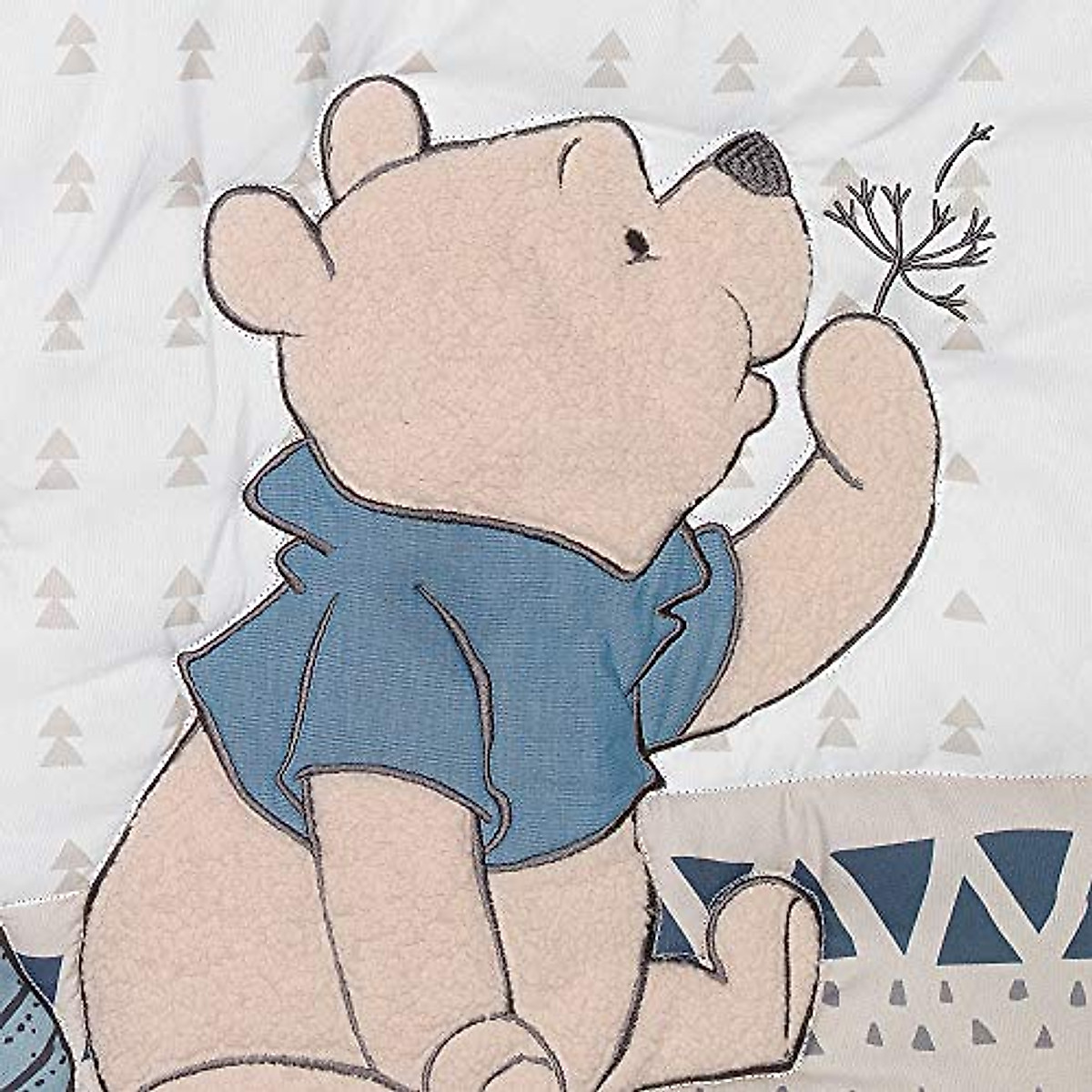 Lambs & Ivy Forever Pooh 3Piece Baby Crib Bedding Set, Blue