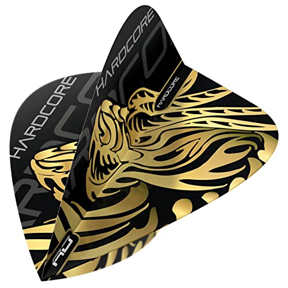 RED DRAGON Jonny Clayton Hardcore Gold Dragon Kite Darts Flights - 3 Sets per Pack (9 Dart Flights in Total)