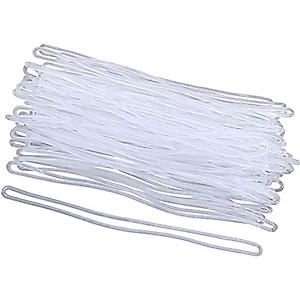 Mini Skater 6 Inch Premium Clear Plastic Travel Luggage Name Tag Loop Straps/Loops for Luggage Bag ID Tag,50Pcs
