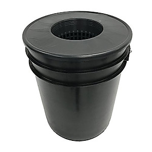 Viagrow 6 inch Wide Lip Bucket Basket Lid, (6 Pack), 5 and 3.5 Gallon DWC Bucket Net Pots