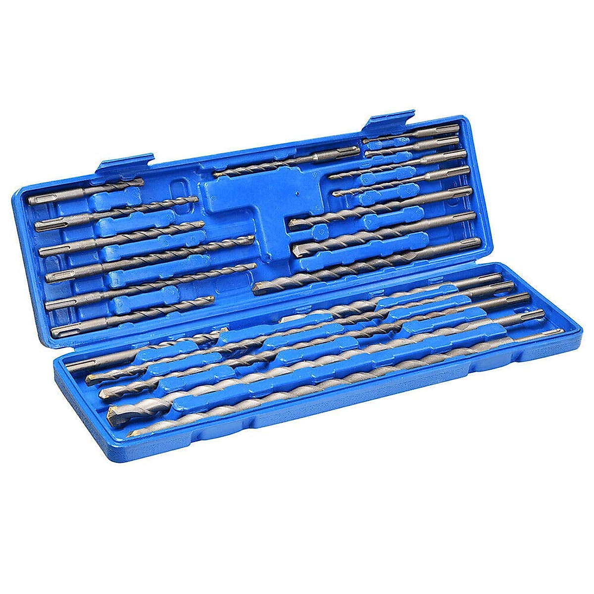 Kanizz Portable Construction Drill Bits SDS Plus Rotary Hammer Drill Bits Concrete Masonry Hole Universal Tool Set, Set of 20pcs