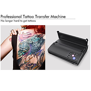 TATELF Tattoo Stencil Machine Thermal Copier Tattoo Stencil Printer with 20pcs Transfer Paper for tattooing Artists (Black)