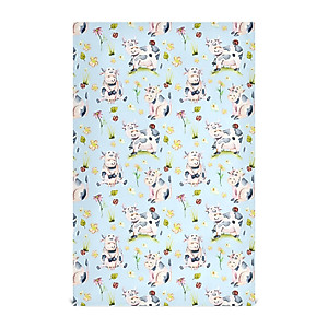 sletend Kitchen Towels or Tea Towels Cow Animal Cartoon 28x18in Polyester Material Dish Towels or Dishcloths with Hanging Loop, Set of 1 Hand Towel for Dining Table Kitchen.