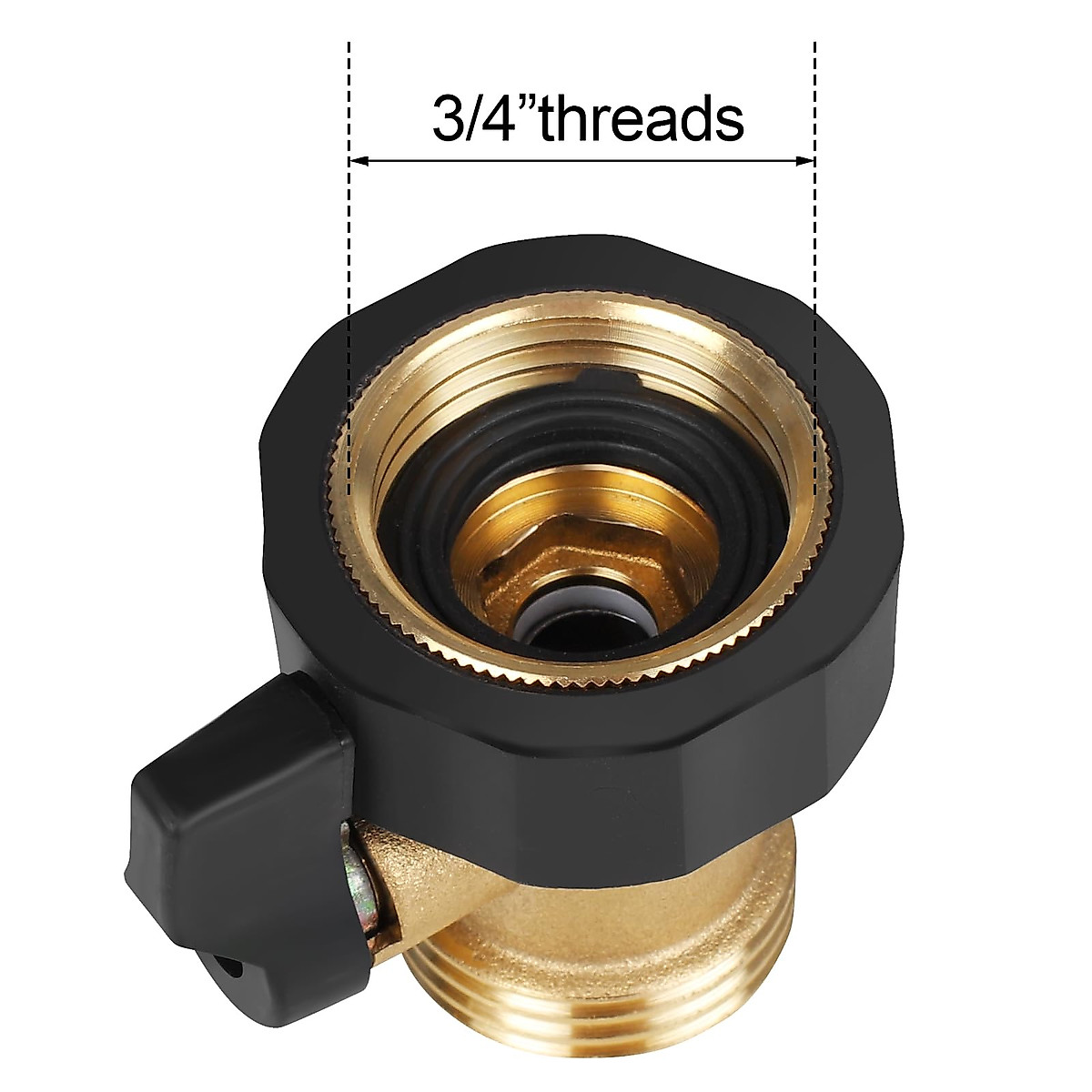 2PCS Garden Hose Shut Off Valve, 3/4 Heavy Duty Shut Off Valve, Hose On/Off Valve Garden Hose Connector, 4 Extra Rubber Washers.