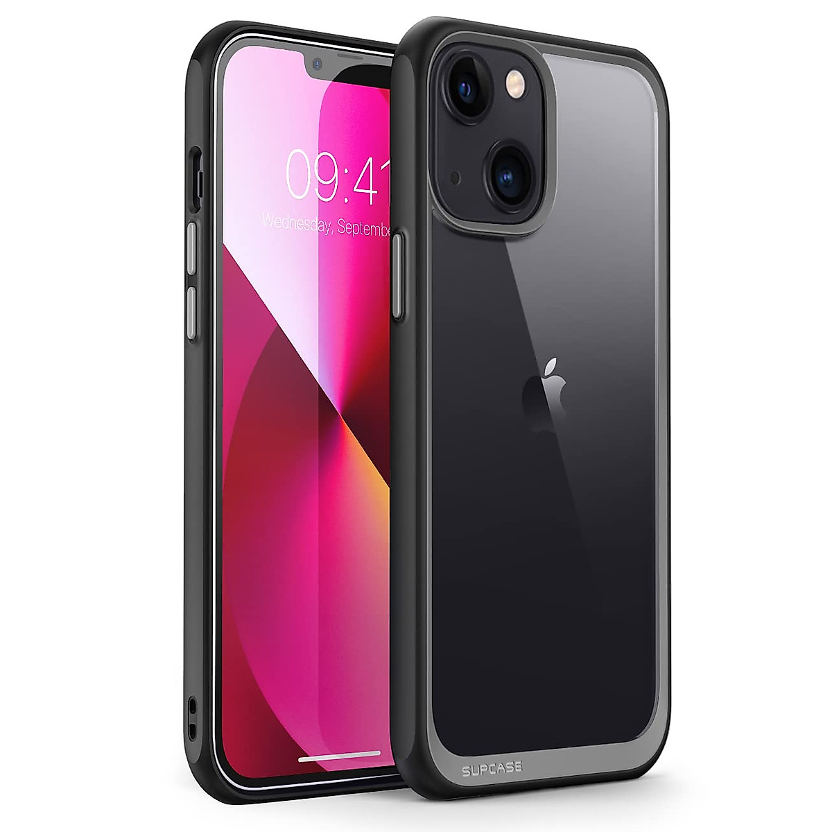 SUPCASE Unicorn Beetle Style Series Case for iPhone 13 (2021 Release) 6.1 Inch, Premium Hybrid Protective Clear Case (Black)