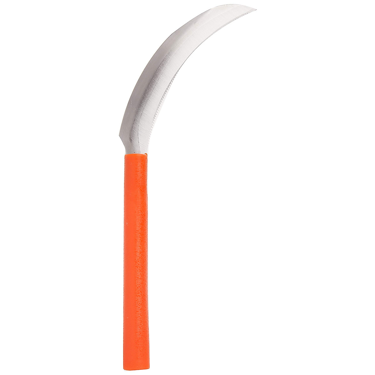 Zenport K208P Harvest Sickle with Plastic Handle, Light Serration, 6.5-Inch Stainless Steel Blade , Orange