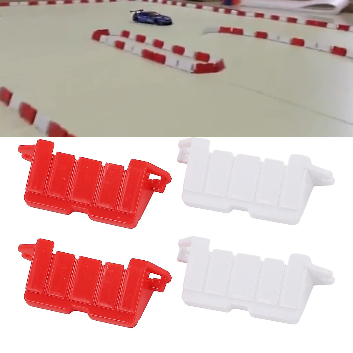 Dilwe RC Drifting Race Track Barrier,120PCS Plastic Universal RC Car DIY Racing Track Road Barrier Remote Control Car Accessories