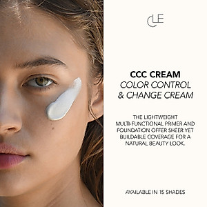 Cle Cosmetics CCC Cream Foundation, Color Control and Change Cream That's a BB and CC Cream Hybrid, Multi-purpose Beauty Primer and Facial Foundation, 1 fl oz SPF 30 (Neutral Medium Light 201)