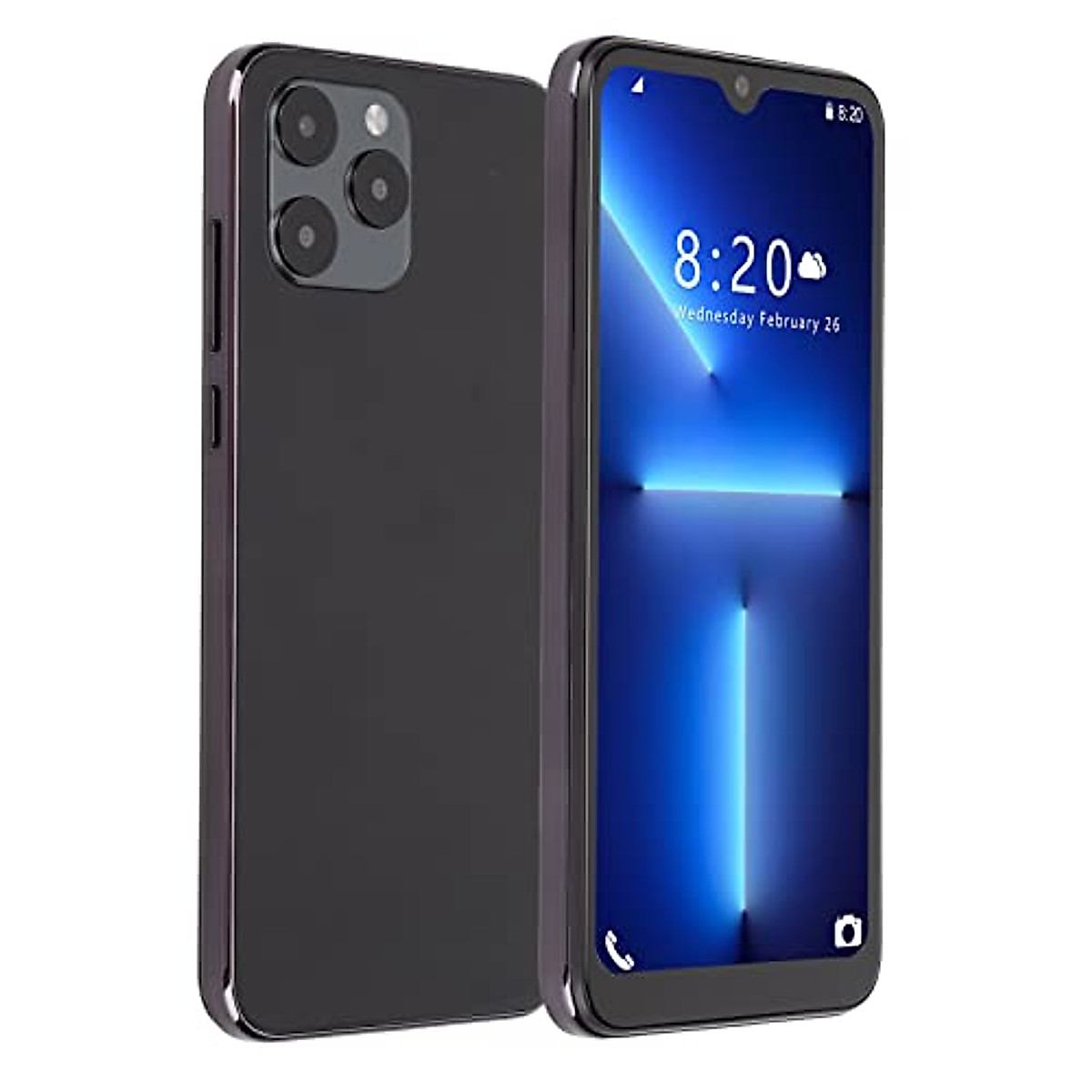 Bewinner I13pro Max Unlocked Smartphone, 6.1In HD Screen 4G 64G Dual SIM Card Mobile Phone 4G Net Unlocked Cellphone for Android 11 4000mAh Battery(Black)