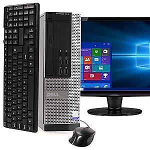 Dell OptiPlex 7020, 22 Inch LCD, Intel Quad Core i5 3.3GHz, 8GB RAM, 500GB HDD, DVD, Windows 10 Pro (Renewed)
