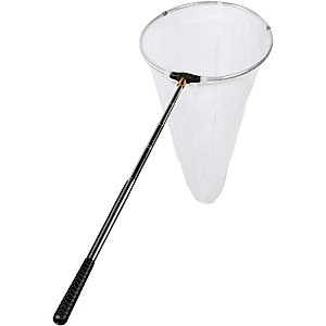 RESTCLOUD Insect and Butterfly Net with 12" Ring, 24" Net Depth, Handle Extends to 59 Inches for Adults and Kids (12" Ring, 59" Handle)