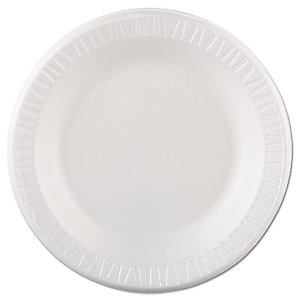 Dart 10PWQR 10.25 in White Laminated Foam Plate (Case of 500)