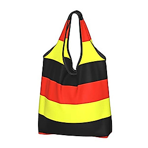 allgobee Kitchen Reusable Grocery Bags German-Flag-Germany Shopping Bags Washable Foldable Carry Pouch Tote Gift Bags Durable