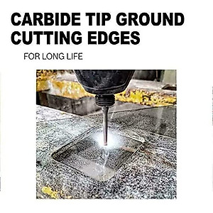 PETSBURG Efficient Universal Drilling Tool, 5PCS Carbide Drill Bit Set, Triangle Tile and Concrete Drill Bit,Multifunctional Cross Alloy Drill Bit for Tile,Concrete,Brick,Glass,Plastic,Wood (1Set)