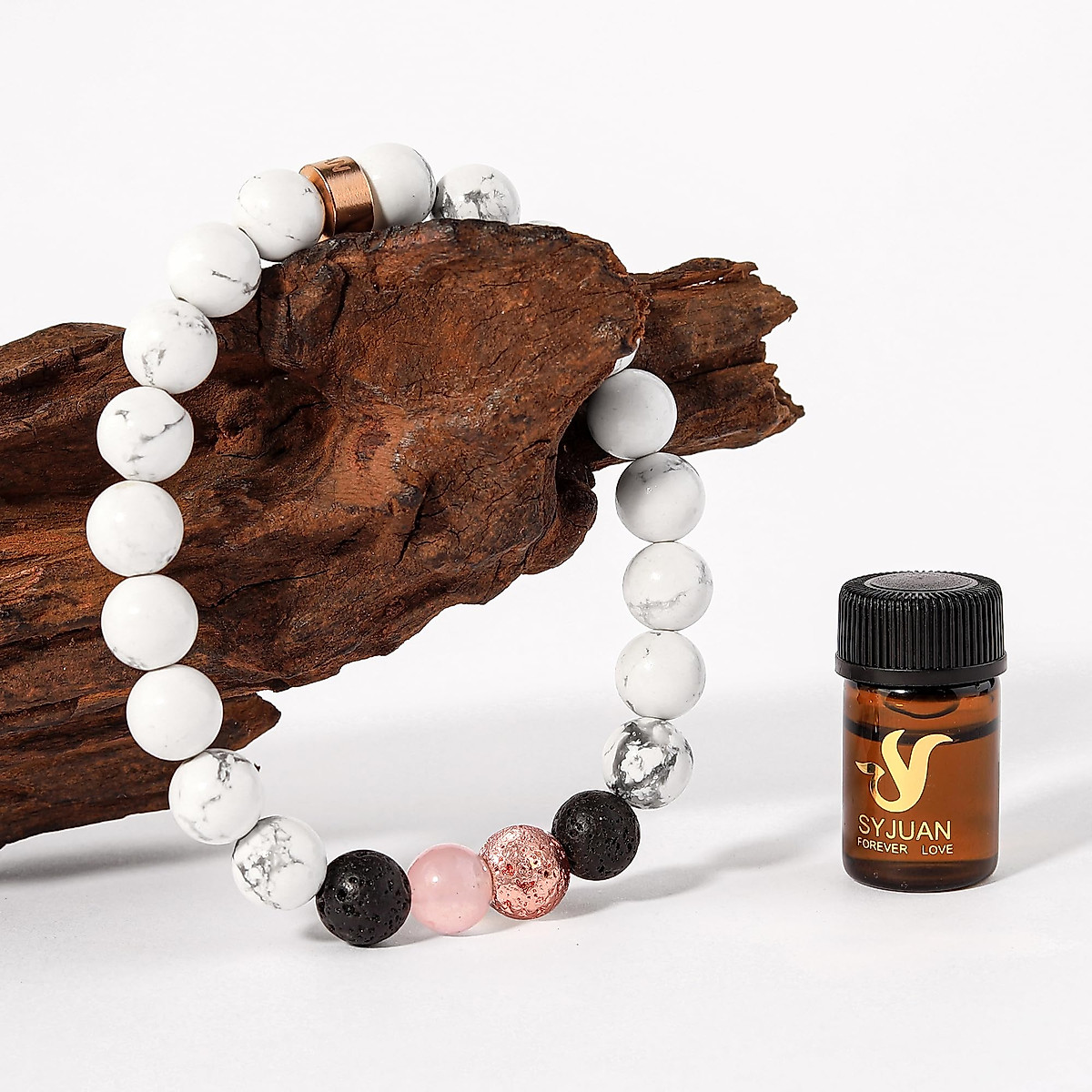 SYJUAN Aromatherapy Gifts for Women Lava Rock Beads Healing Crystal Bracelets Essential Oil Diffuser Beauty Birthday Gifts Ideas for Girlfriend Mom