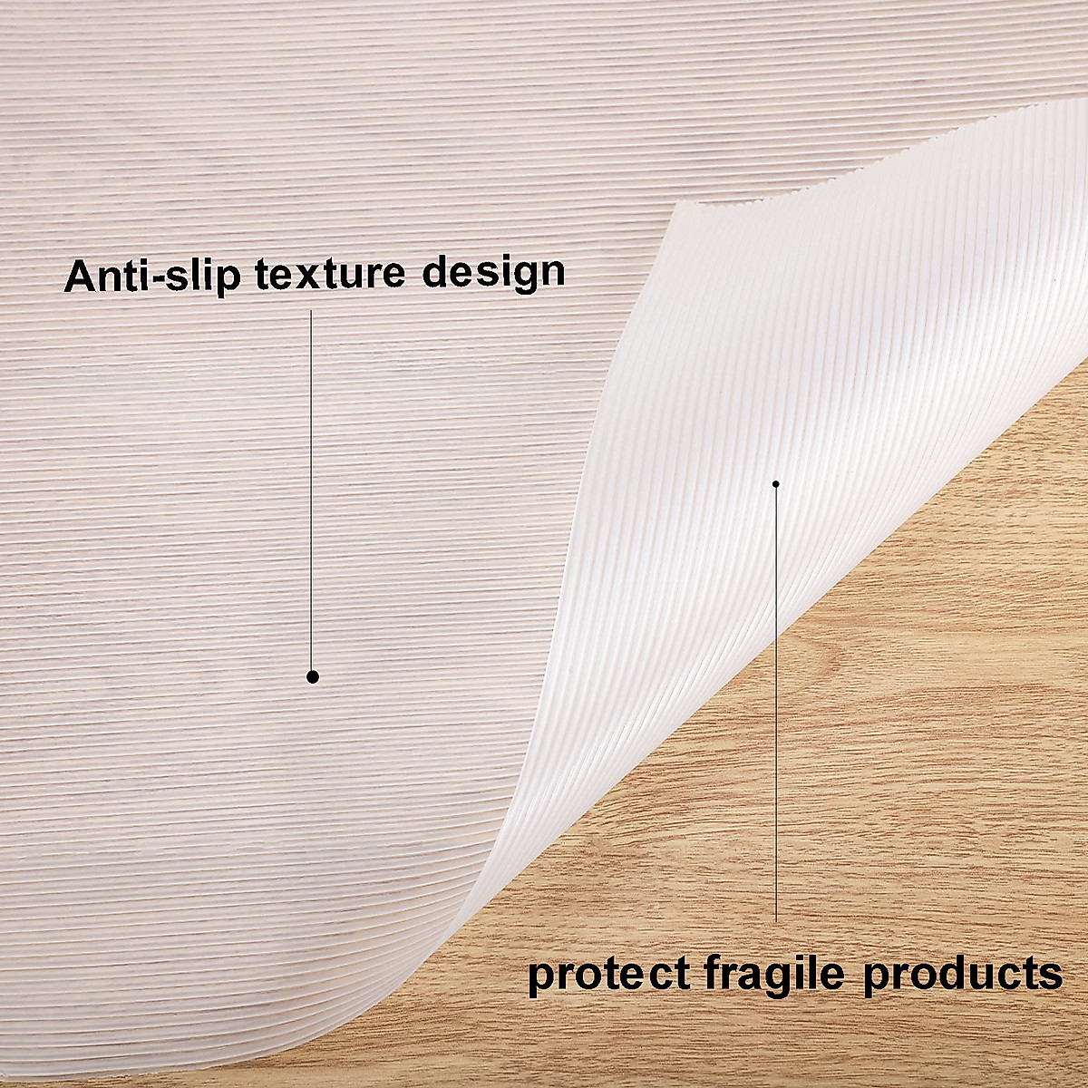 Shelf Liner 17.5 Inches x 20 FT, Non Adhesive Cabinet Liner, Double Sided Non-Slip Drawer Liner，Cupboard Liner，Washable Refrigerator Mats for Pantry Cabinet, Kitchen Drawer, Bathroom Shelves,Shoe Rack