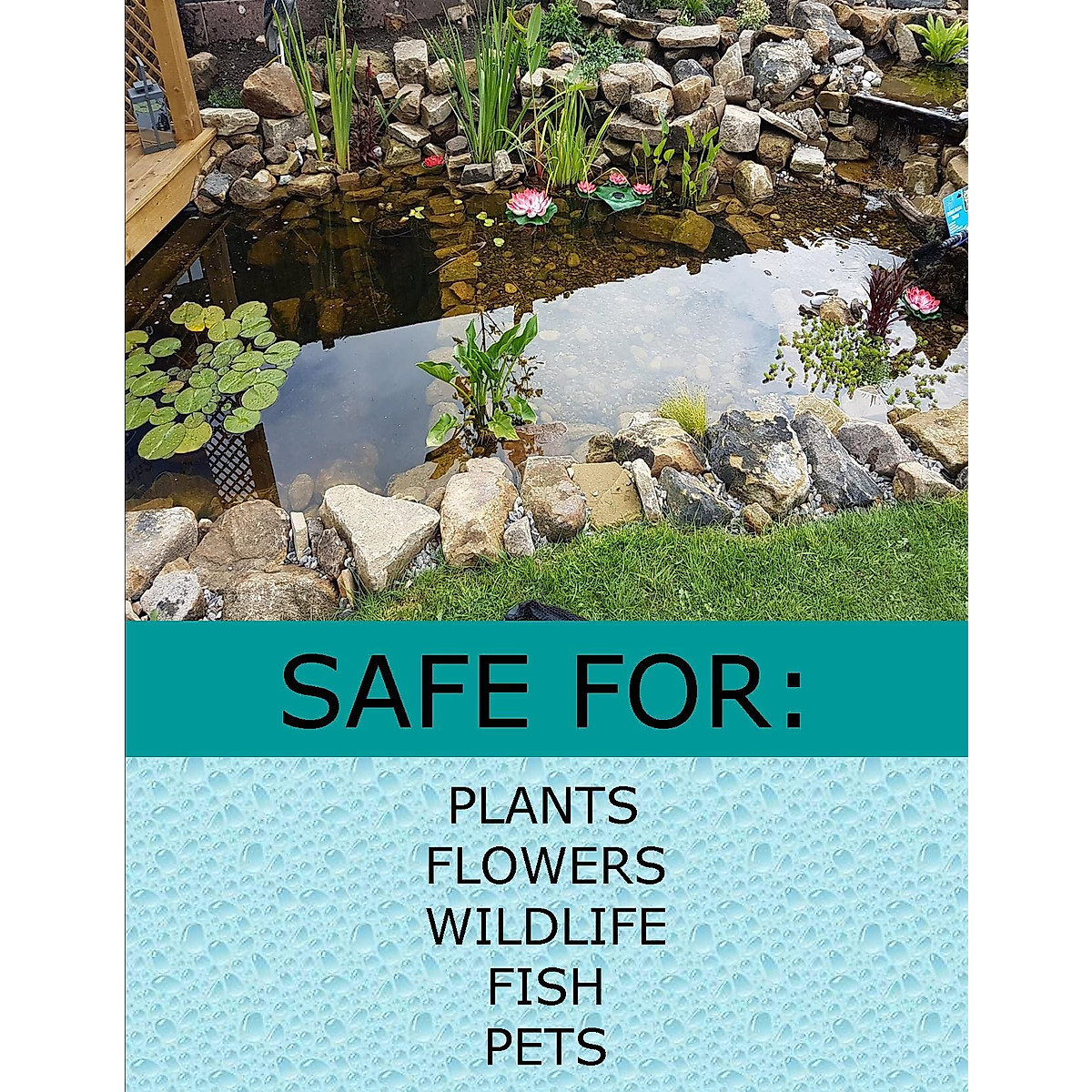 PondH2o Natural Stone Liner, Decorative Water Garden Koi Fish Pond Lining Real Gravel 1.9 Feet x 6.6 Feet (0.6m x 2m), Backyard Pond Liner Border