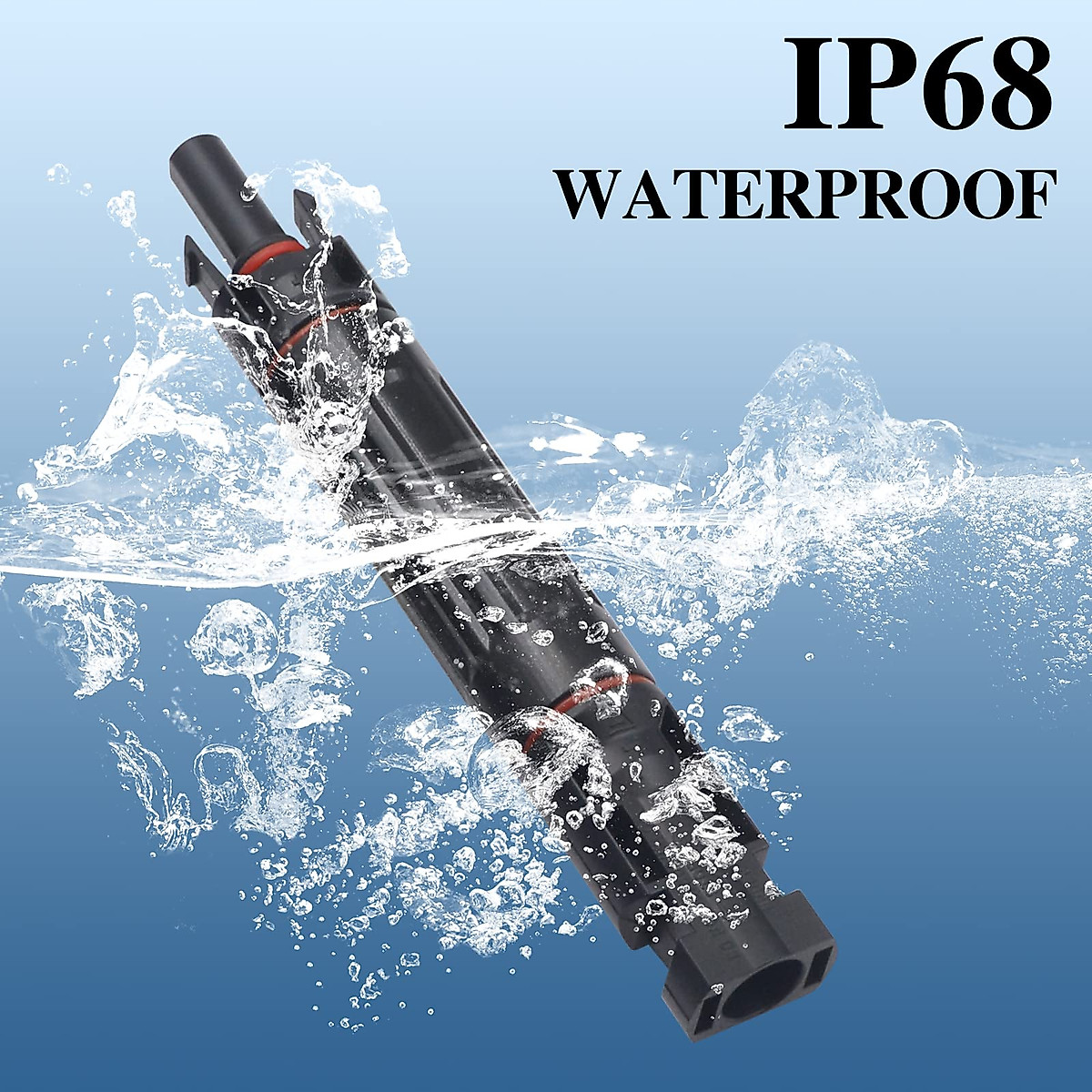 Poyiccot 30A Solar Inline Fuse Holder Connector, 1000V DC Waterproof in-line Fuse Holder, Solar Fuse Connector for Solar Panel and Solar Controller, with 10X38mm Fuse, 1pcs