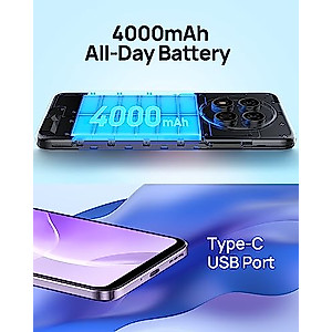 Ulefone 3G Unlocked Smartphones, Note 15 Android 12, Dual Sim Unlocked Cell Phones, Dual Rear Camera, Triple Card Slots, 6.22" Waterdrop Full-Screen Phones, 4000mAh, Face Unlock, US Version - Black