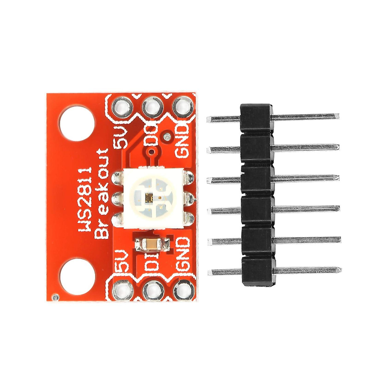 Pinsofy Sturdy 5Pcs Led Module, Convenient Ws2812 Board, for 5050 Led DIY USB Power Supply/Breadboard Design