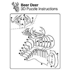 BEER DEER Busch Light Deer Head 3D Cardboard Mount Wall Art