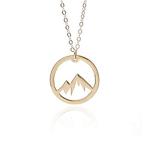 Sincerely Silver Mountain Necklace - The Original Circle Mountain Necklace (Gold Tone)