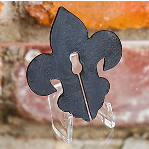 FLAG COASTER Garden Flag Stopper - Weather-Resistant, Decorative Holder and Accessory for Outdoor Yard Garden Flag Poles - Keeps Flags from Flying Off in Windy Weather - Fleur de Lis Design (Black)