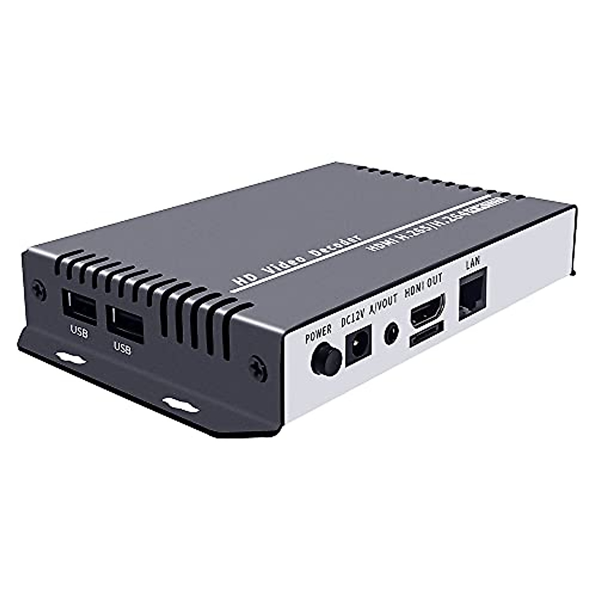 ISEEVY H.265 H.264 4K 1080P Video Decoder IPTV Decoder with HDMI and CVBS Output for Advertisement Display, IP Encoder Decoding, Network Stream Decoding Support RTMP RTSP RTP UDP HTTP