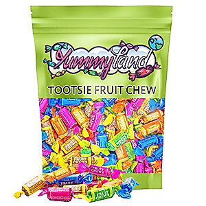 Tootsie Roll Fruit Chews - Assorted Chewy Fruit Candy - 2 LBS of Individually Wrapped Soft Candies in Resealable Bulk Bag