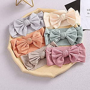 Mookiraer Baby Girls Headbands with Bows Handmade Hair Accessories Stretchy Hairbands for Newborn Infant Toddler Baby Essentials (Figure 10pcs)