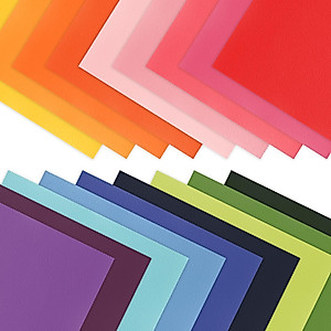 18 Pieces Faux Leather Sheets, 8×12 inches Rainbow Soft Leather Fabric Colourful Sheets Suitable for Making Bows, Leather Earrings, Hair Accessories DIY Projects