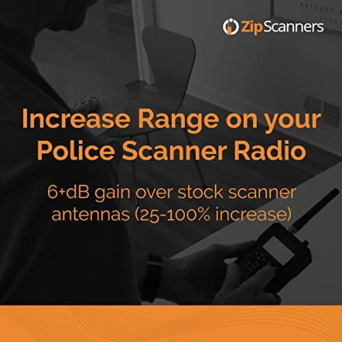 Zip Scanners | Remtronix Police Scanner Radio Antenna | 820S | SMA End Type | 700~900 MHz UHF Digital, Analog & Trunked Frequencies | 7" Flexible Whip, O-Ring | Increase Reception 25-100%