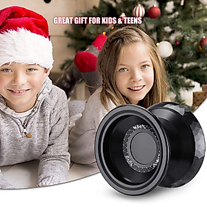 WATIEOBOO Yoyo Professional Unresponsive Metal Yoyo for Kids Beginners Intermediate Advanced Masonry Faceted Metal YOYO Precision Eight-Bead Yoyo Bearings-ModelWS-01L