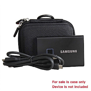 Hermitshell Travel Case for Samsung T7 Touch Portable SSD (Black)