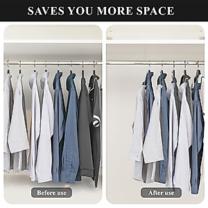 Hanger Connector Hooks – 50-Pack Clothes Hanger Connector Hooks – Space-Saving Hanger for Closet Organizer – Cascading Space Saver Hangers for Small Space Organization and Closet